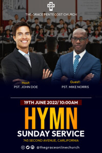 hymn sunday service Template | PosterMyWall