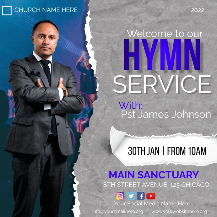 Copy of hymn sunday | PosterMyWall
