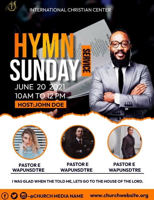 hymn sunday service Template | PosterMyWall