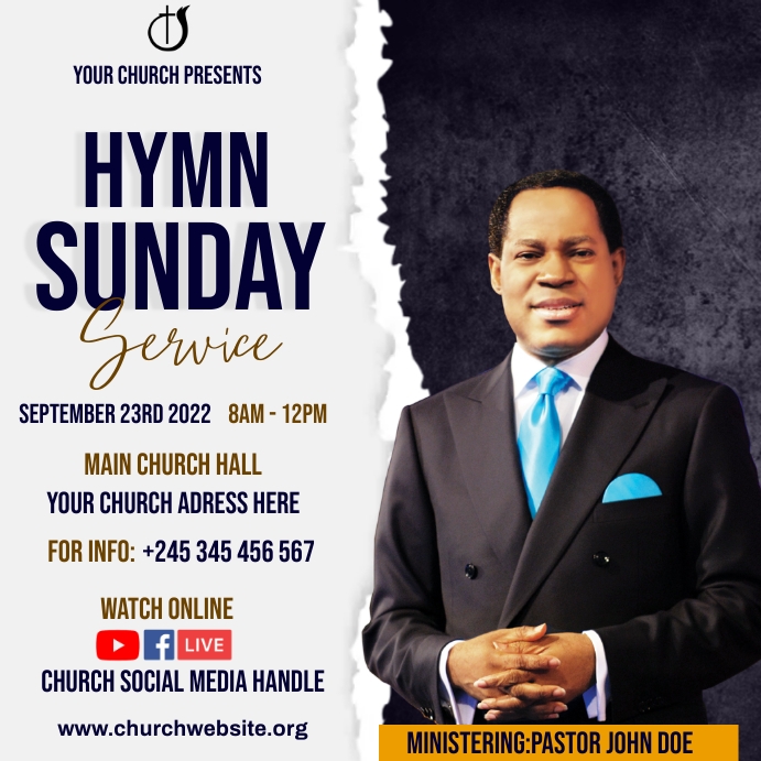 hymn sunday service Template | PosterMyWall