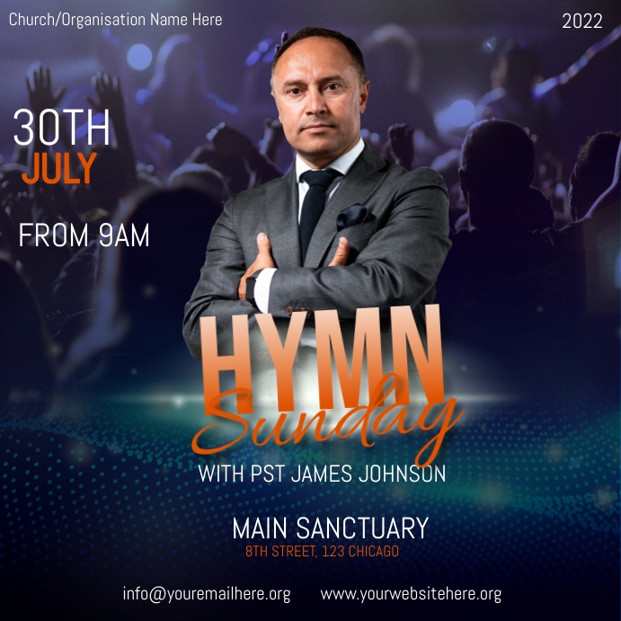 hymn sunday service Template | PosterMyWall