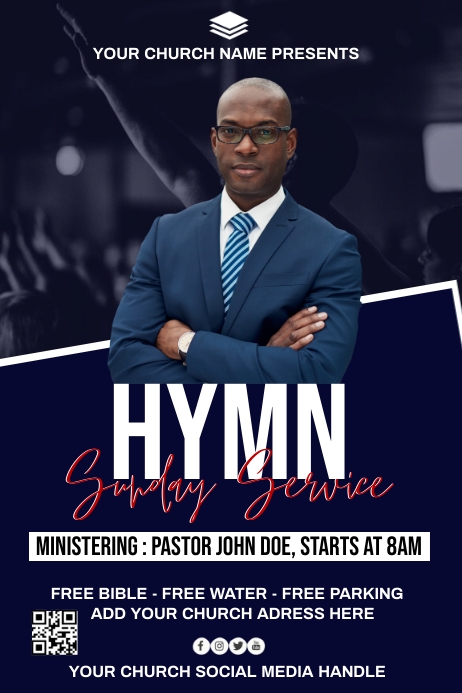 Plantilla de De Servicio Dominical de Himnos de | PosterMyWall