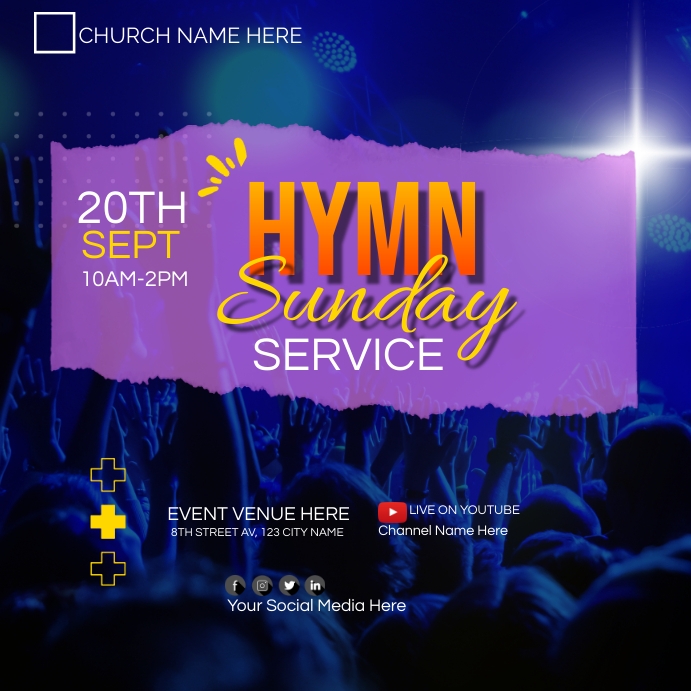 hymn sunday service Template | PosterMyWall
