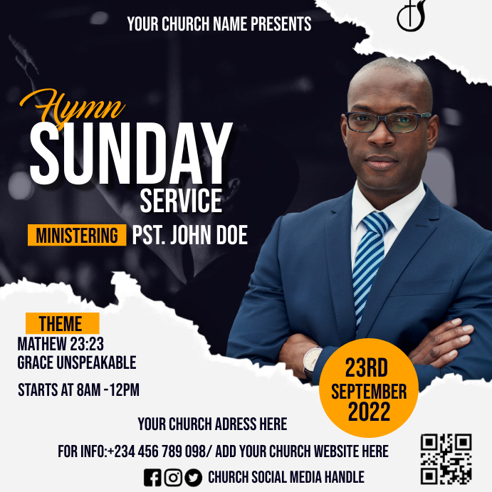 hymn sunday service Template | PosterMyWall