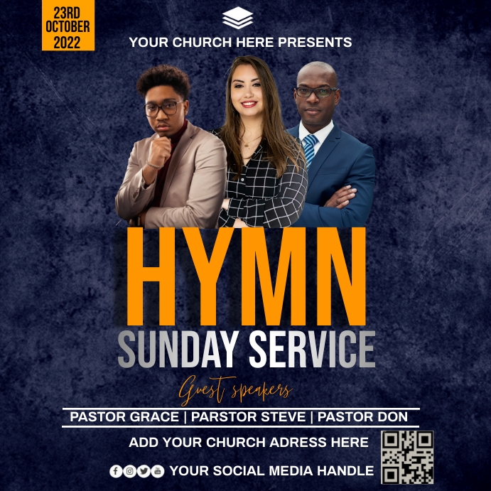 hymn sunday service Template | PosterMyWall