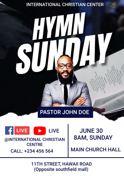 hymn sunday service Template | PosterMyWall