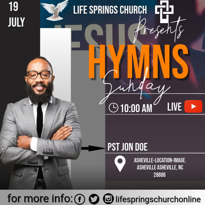 Copy of HYMNS SERVCE | PosterMyWall