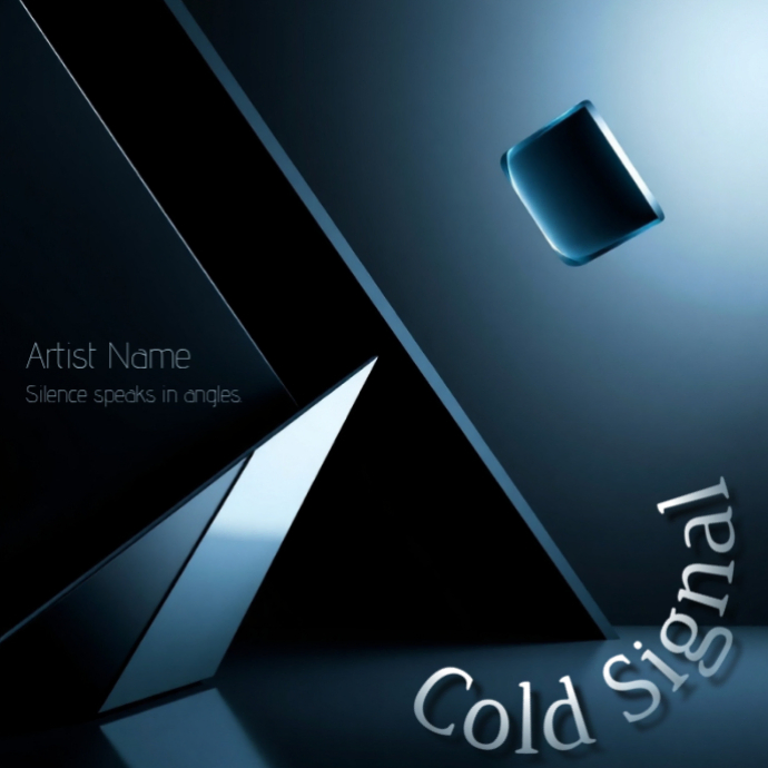 Hyper Modern Minimalist Album Cover with Sharp Geometric Shapes and Ambient Glow Template ...