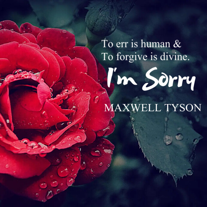 I'm sorry flyer template | PosterMyWall