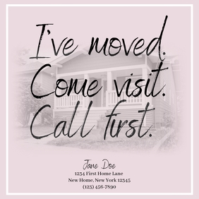 We Moved Cute Announcement Template | PosterMyWall