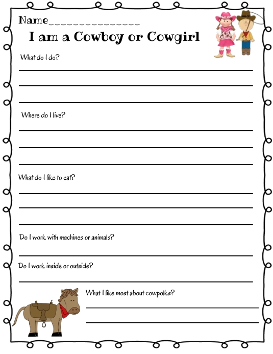 I am a cowboy or cowgirl worksheet Template | PosterMyWall