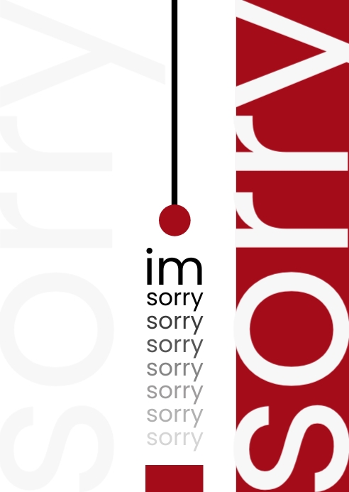 i AM SORRY CARD Template | PosterMyWall
