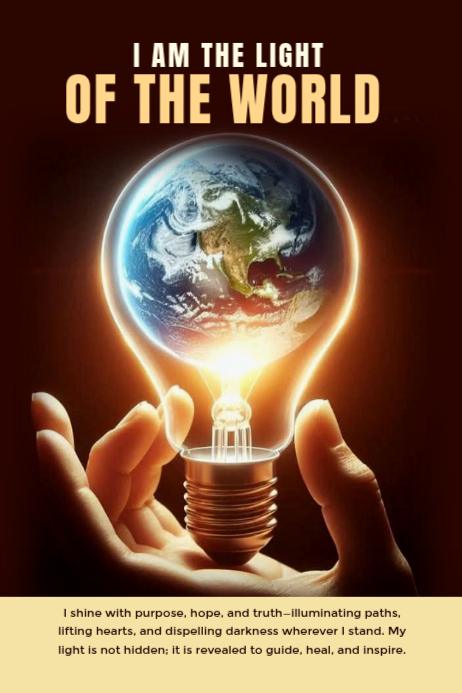 Plantilla de I AM THE LIGHT OF THE WORLD | PosterMyWall