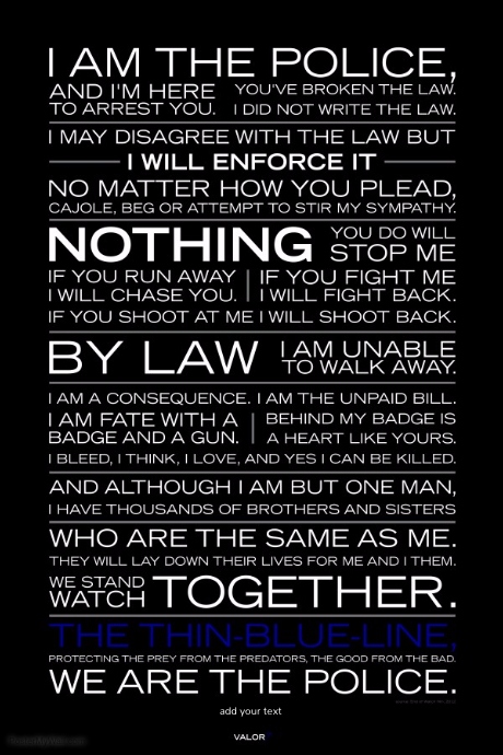 I AM THE POLICE template | PosterMyWall