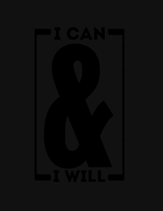 i can & i will motivational words Template | PosterMyWall