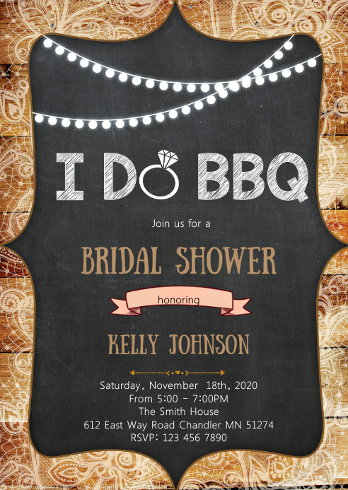 Bridal Shower Bbq Invitation
