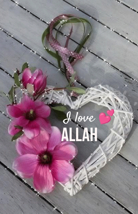 I Love Allah Cover Photos Pink