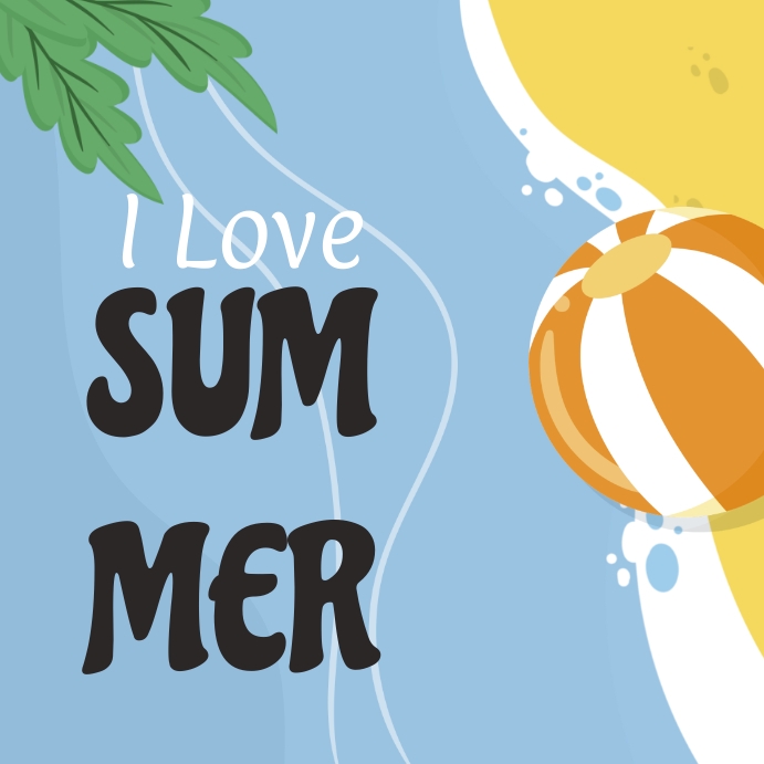 I Love Summer Flyer Template | PosterMyWall