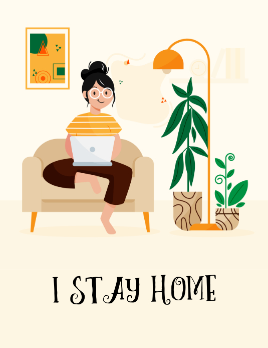 I STAY HOME Template | PosterMyWall