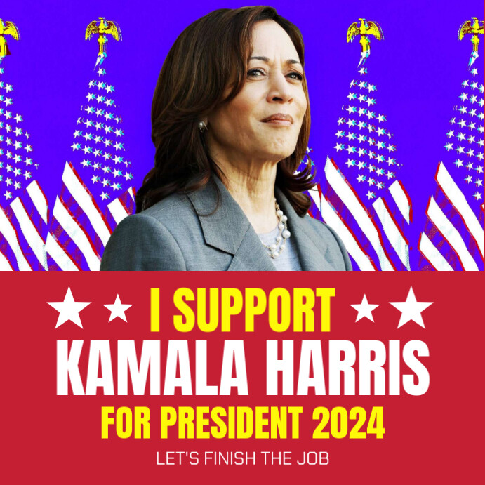 Plantilla de I Support Kamala Harris Instagram Post | PosterMyWall