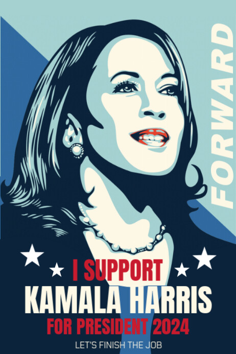 I Support Kamala Harris Poster Template | PosterMyWall