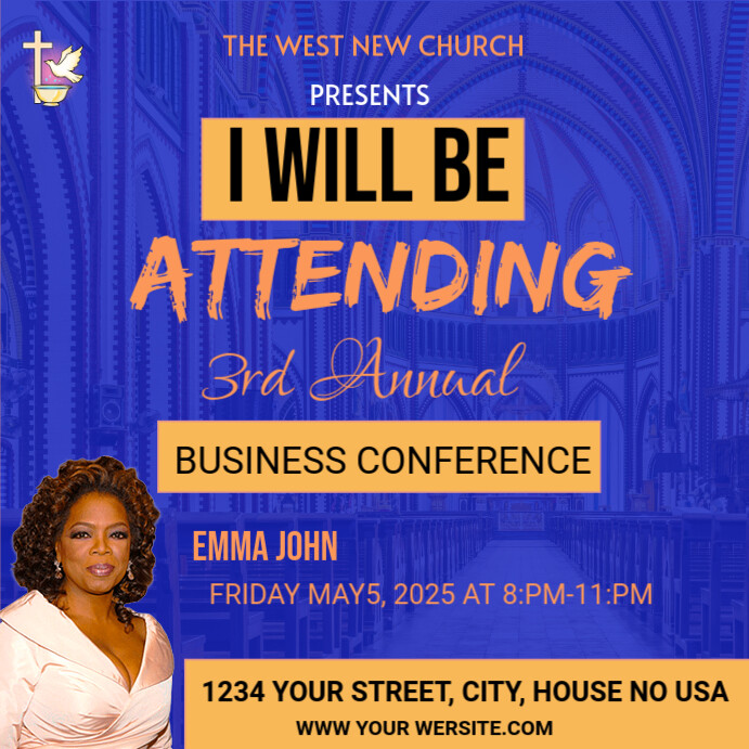 Copy of I will be attending event flyer template | PosterMyWall