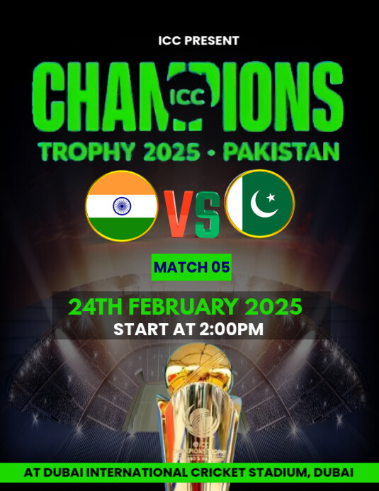 Copy of ICC CHAMPIONS TROPHY | PosterMyWall