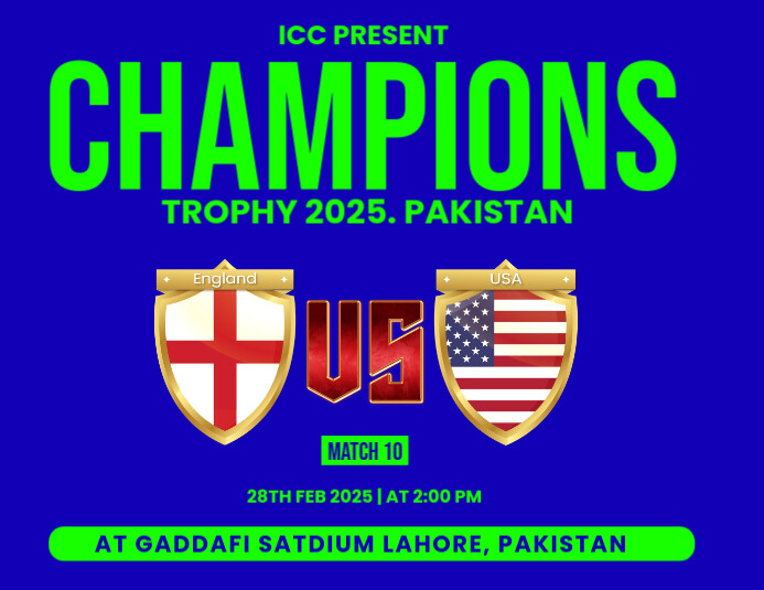 Plantilla de Icc Champions Trophy Flyer (us Letter) | PosterMyWall
