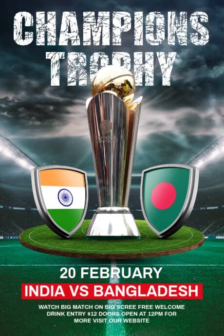 icc champipns trophy match Template | PosterMyWall
