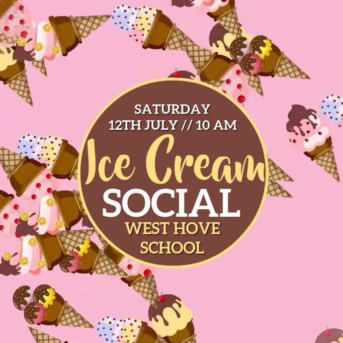 Ice Cream Social Event Video Template | PosterMyWall