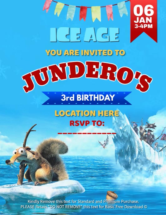 Ice Age Template | PosterMyWall
