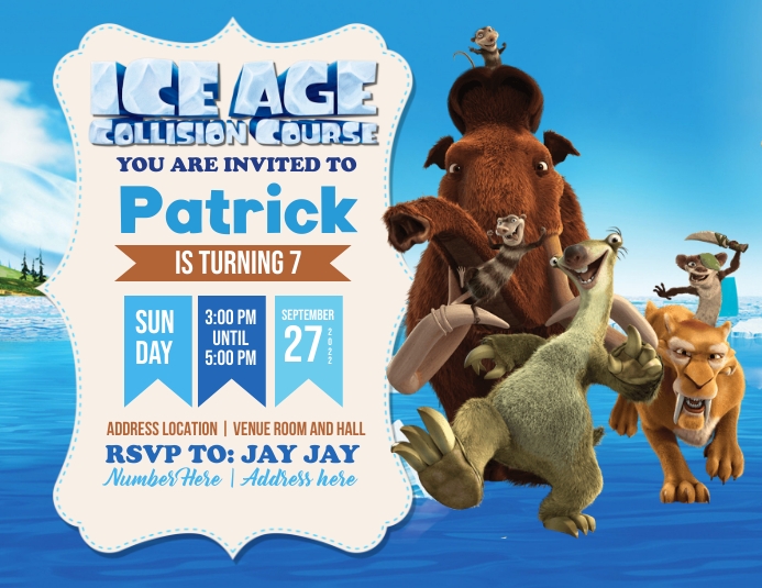 Cartel De La Edad De Hielo