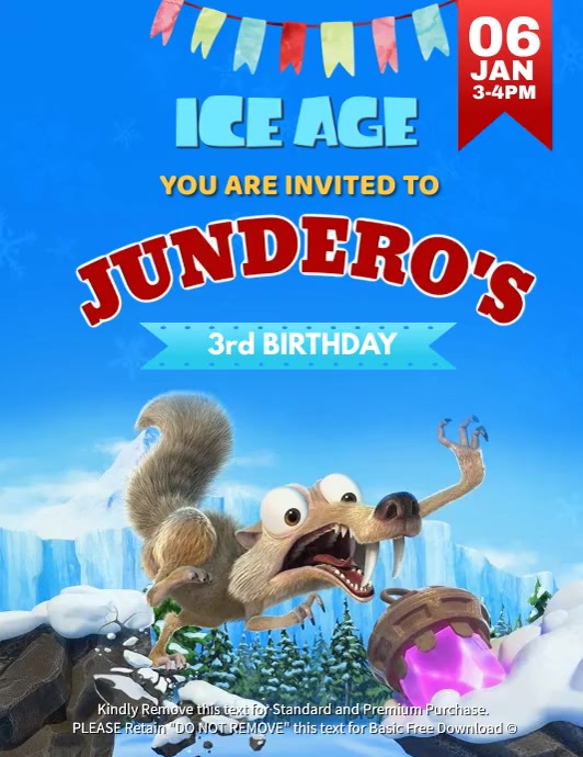 Ice Age Template | PosterMyWall