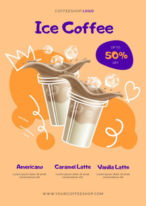 Modèle Ice Coffee Drink Promo Poster Flyer | PosterMyWall