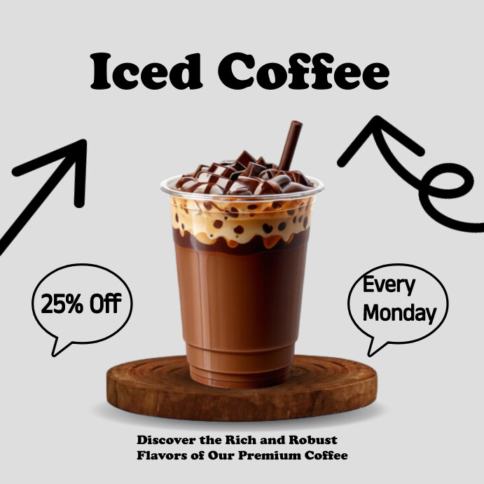 Ice Coffee instagram Ads Template | PosterMyWall
