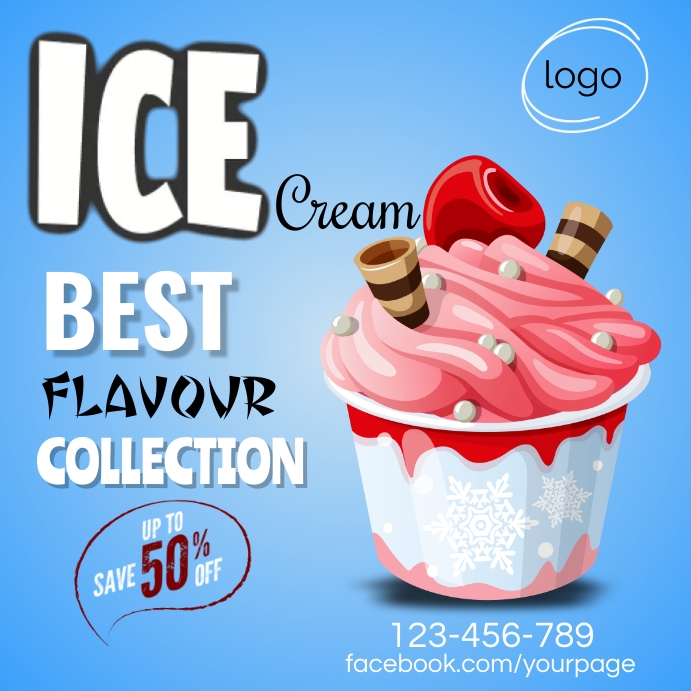 Ice cram poster Template | PosterMyWall
