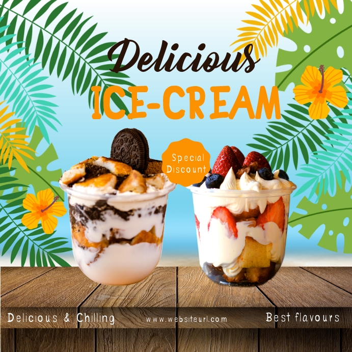 ice cream ,event, summer, party Template | PosterMyWall