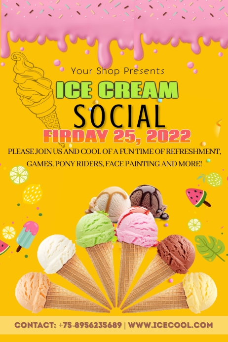 ICE CREAM (4) Template | PosterMyWall