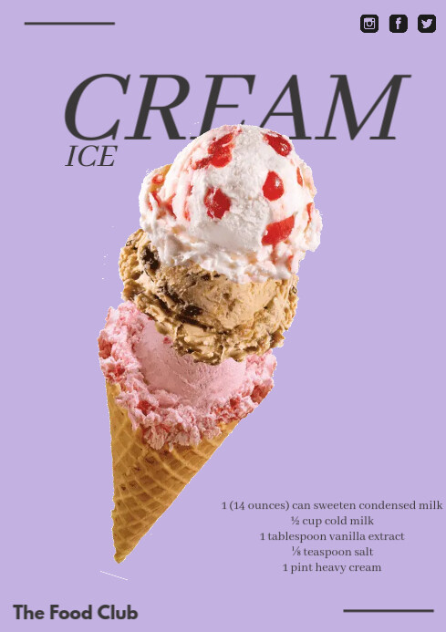 Ice Cream A2 Template | PosterMyWall