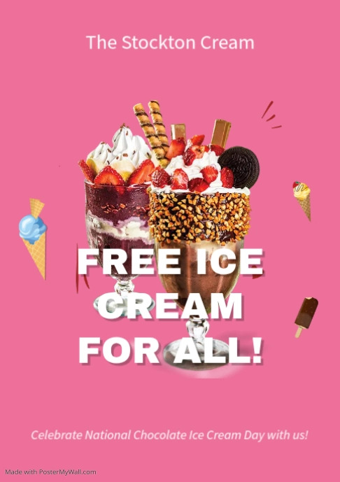 Ice Cream A2 Template | PosterMyWall