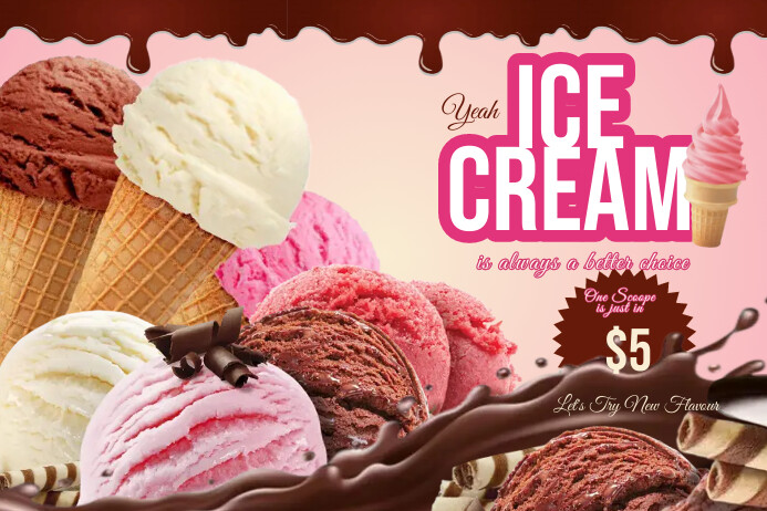 Ice Cream Ad, Ice Cream Poster, Ice Cream Template | PosterMyWall