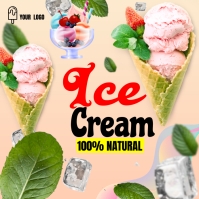 ice cream ad design template | PosterMyWall