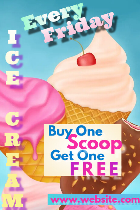 Ice Cream Ad Template | PosterMyWall