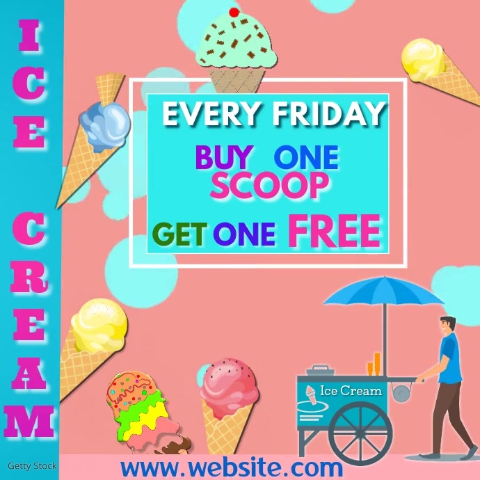Ice Cream Ad Template | PosterMyWall