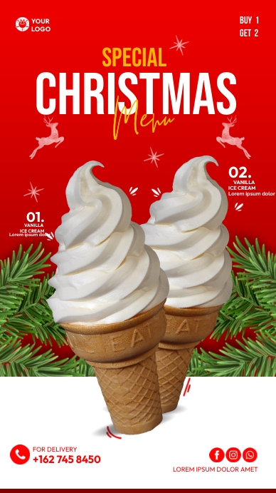 Ice Cream Ads Template | PosterMyWall