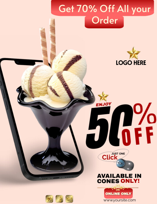 Plantilla de Ice cream advert | PosterMyWall