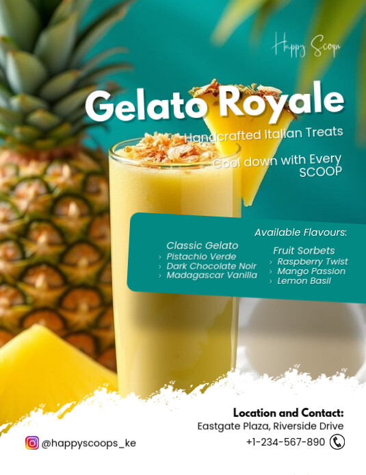 Ice cream advert poster Template | PosterMyWall