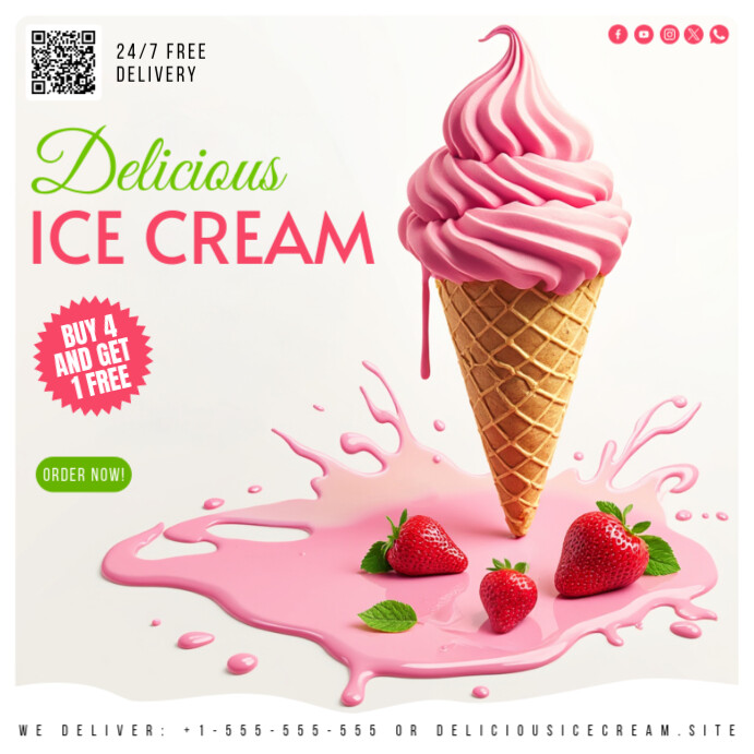 Copy of Ice Cream Banner | PosterMyWall