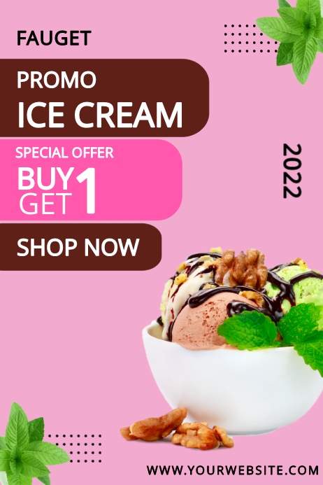 Ice Cream Banner Template | PosterMyWall