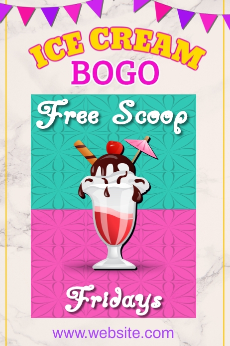 Ice Cream Bogo Poster Template | PosterMyWall